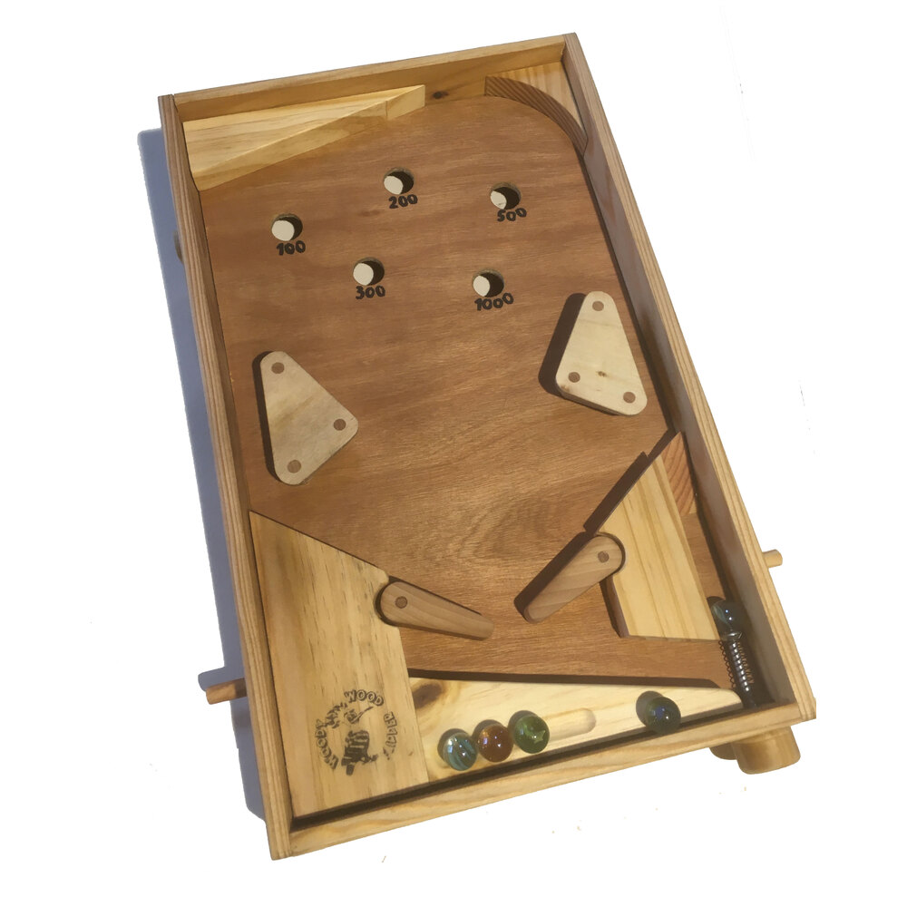 Jeu de flipper en bois 40x25cm non sérigraphié – Woody Wood Flipper